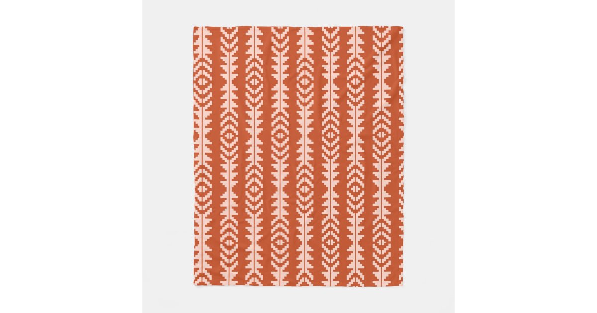 Sand and Clay Geometric Boho Design Fleece Blanket | Zazzle