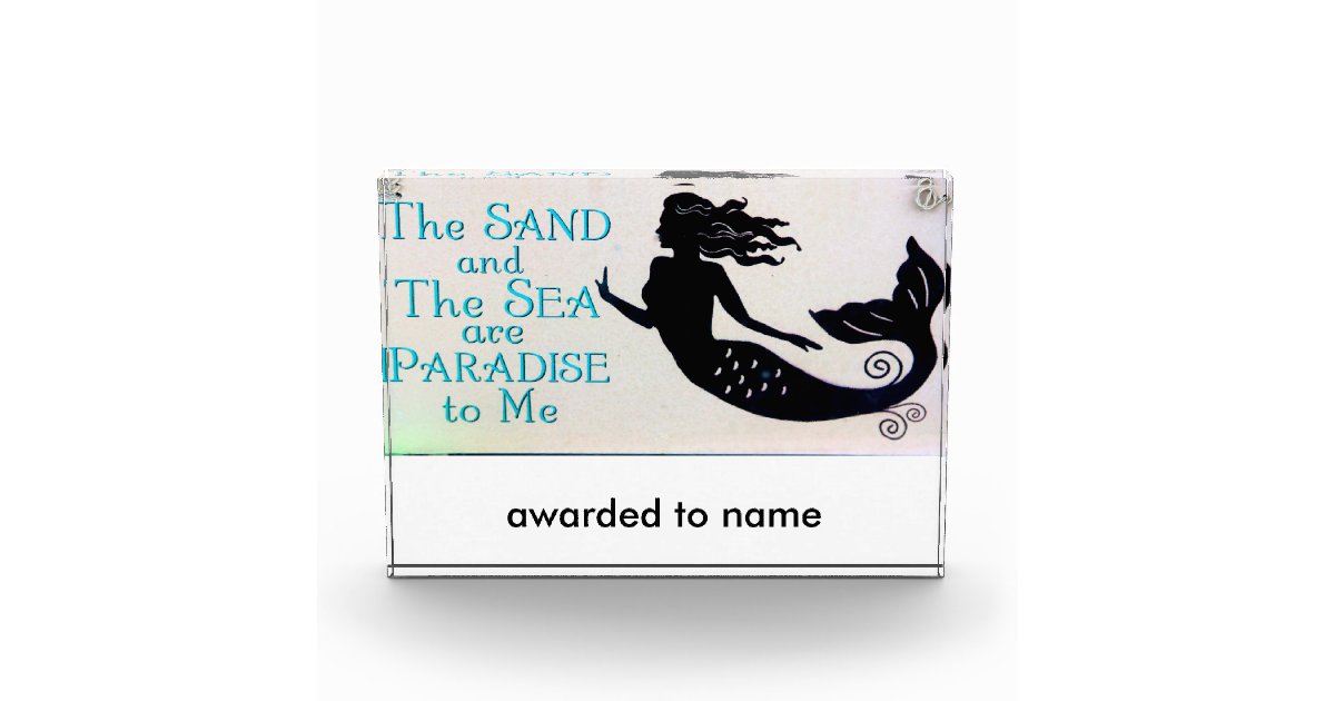 sand and sea mermaid award | Zazzle