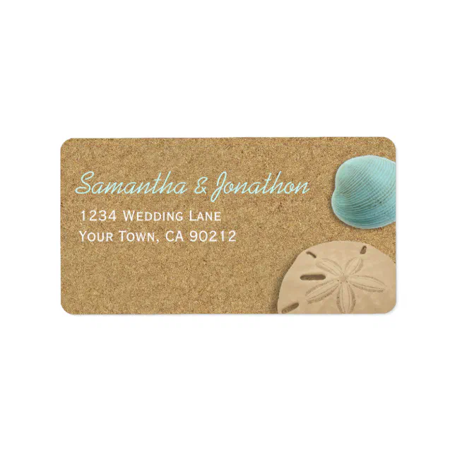 Sand and Shells Beach Theme Label | Zazzle