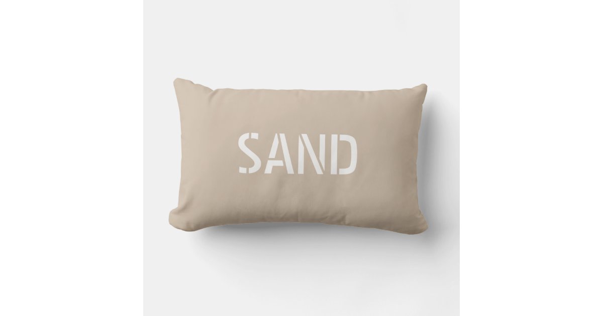 Sand Beach Life Beige Lumbar Pillow | Zazzle