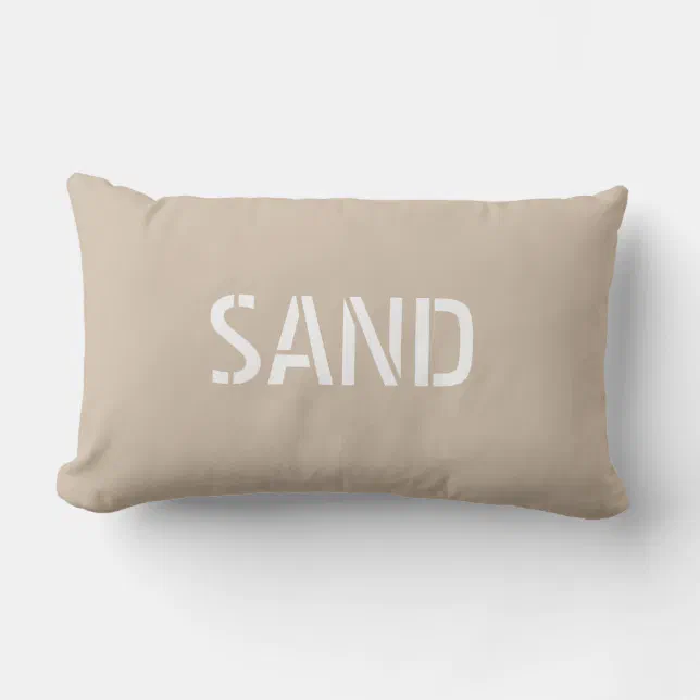 Sand Beach Life Beige Lumbar Pillow | Zazzle
