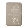 Sand Beach Sea Shells Bathroom Rug Bath Mat | Zazzle