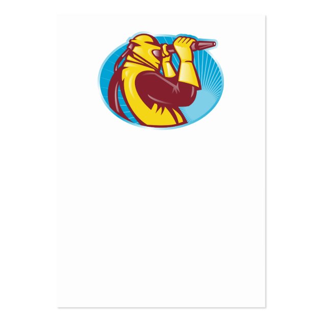 sand blaster sandblasting sandblaster worker retro business cards