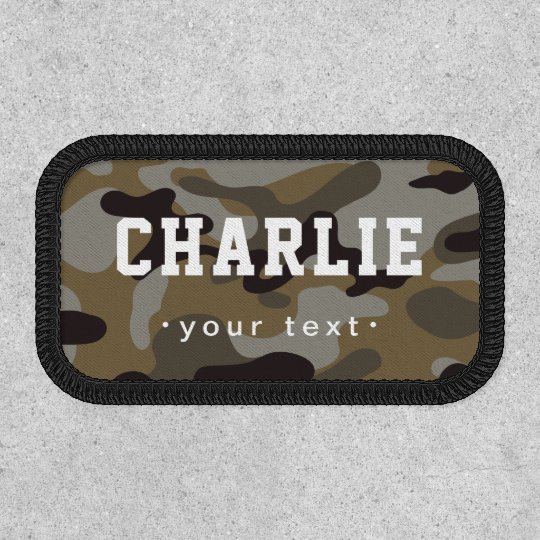 Sand Camouflage custom military name patches | Zazzle.com