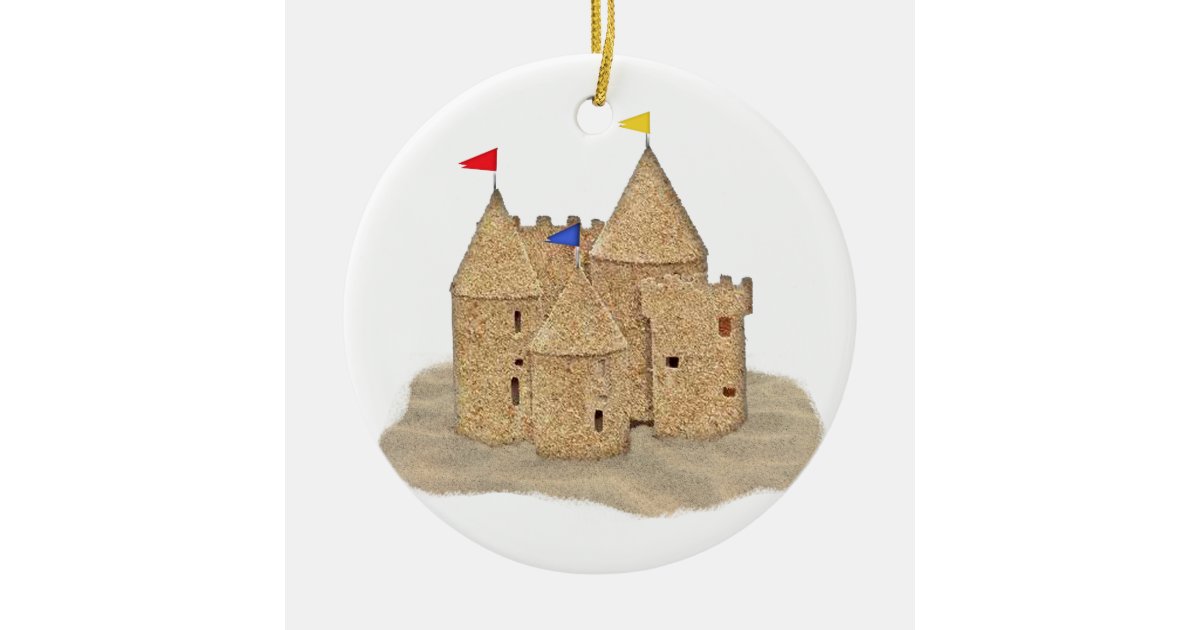 Sand Castle Ceramic Ornament | Zazzle