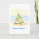 Sand Castle Christmas Tree Holiday Card | Zazzle