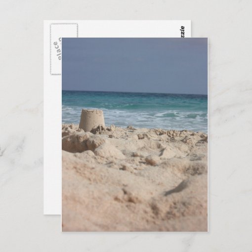 sand castle postcard | Zazzle
