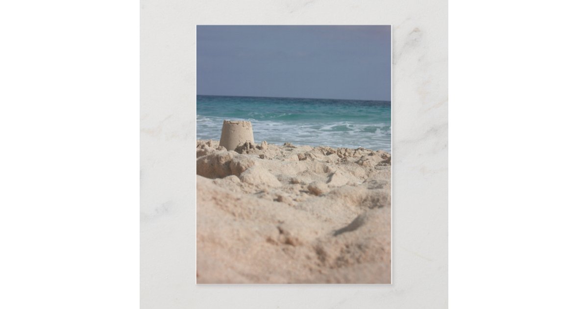 sand castle postcard | Zazzle