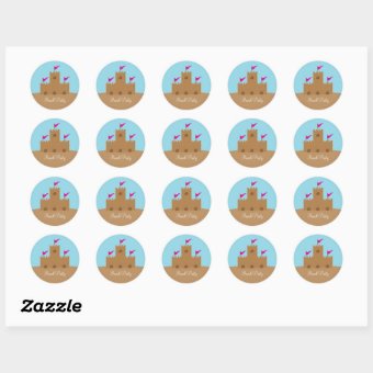 Sand Castle Stickers | Zazzle