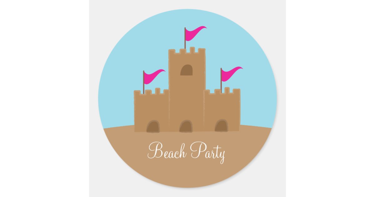 Sand Castle Stickers | Zazzle