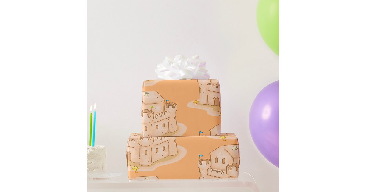 Sand Castle Wrapping Paper | Zazzle