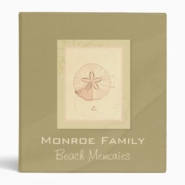 Sand Dollar Beach Binder - 1" (dk Sand) | Zazzle