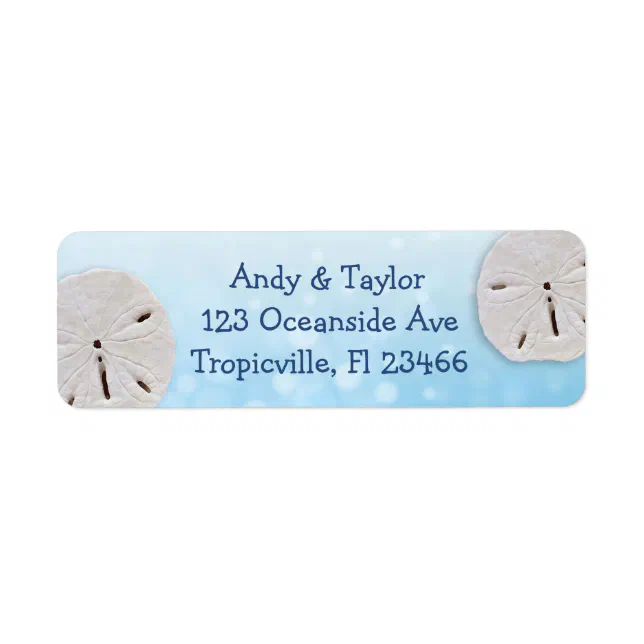 Sand dollar Beach Return Address Labels | Zazzle