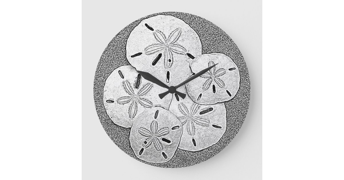 sand dollar clock | Zazzle