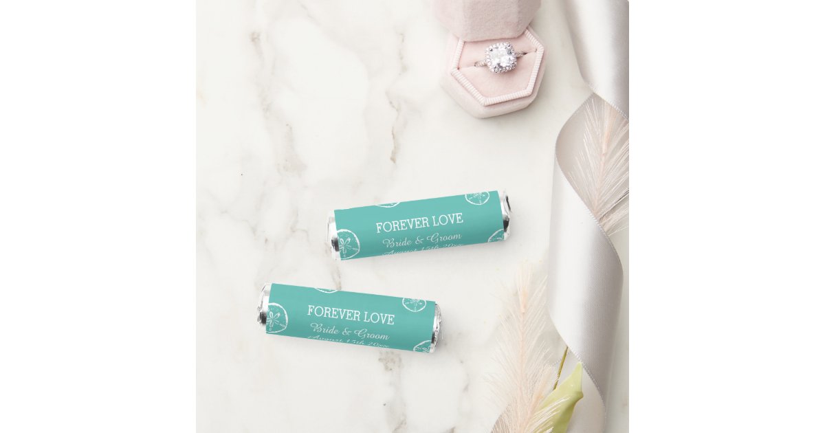 Sand dollar drawing custom beach wedding breath savers® mints | Zazzle