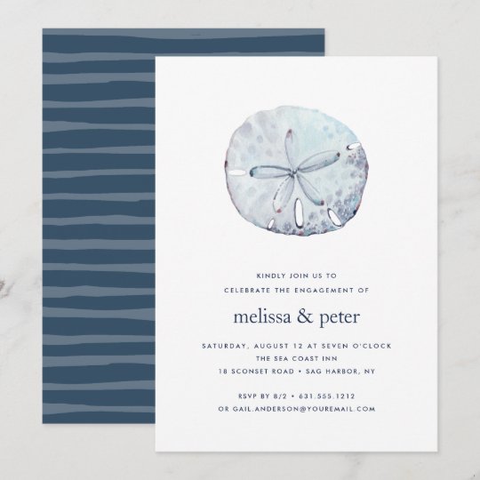 Sand Dollar Engagement Party Invitation | Zazzle.com