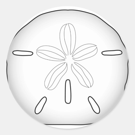 Sand Dollar Envelope Closures Classic Round Sticker | Zazzle.com