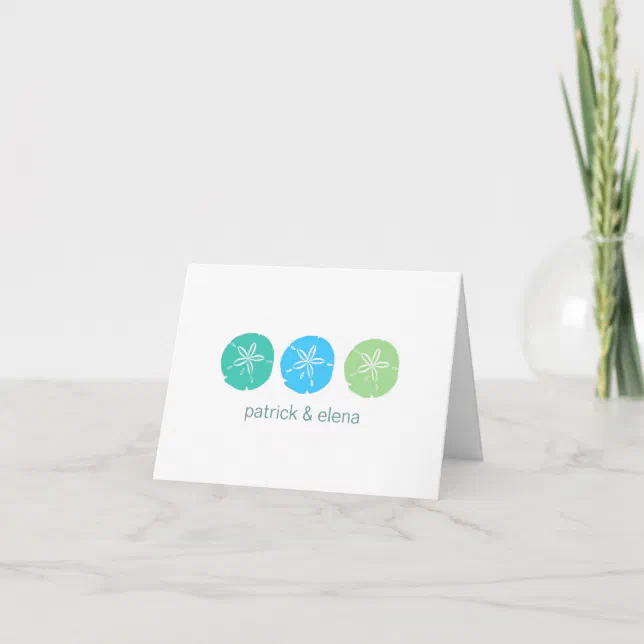 Sand Dollar Horizontal Note Cards | Zazzle