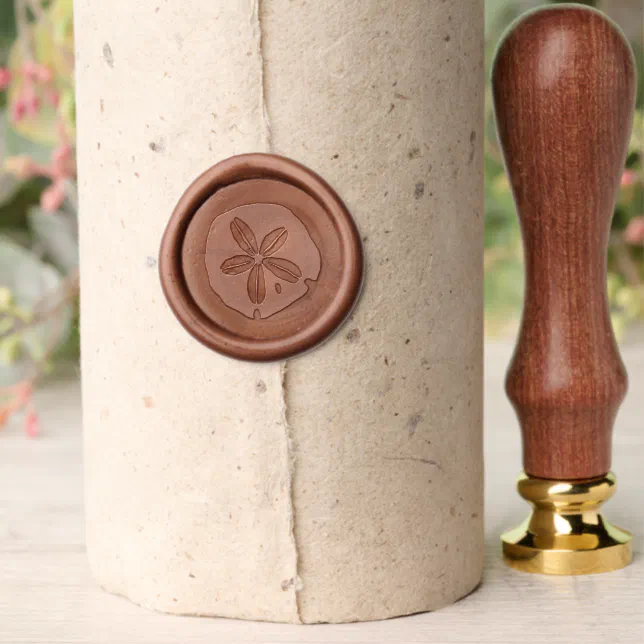 Sand Dollar Image Beach Wedding Wax Seal Stamp | Zazzle