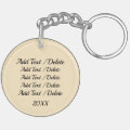 Sand Dollar Keychain - Customize Back | Zazzle