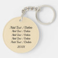 Sand Dollar Keychain - Customize Back | Zazzle