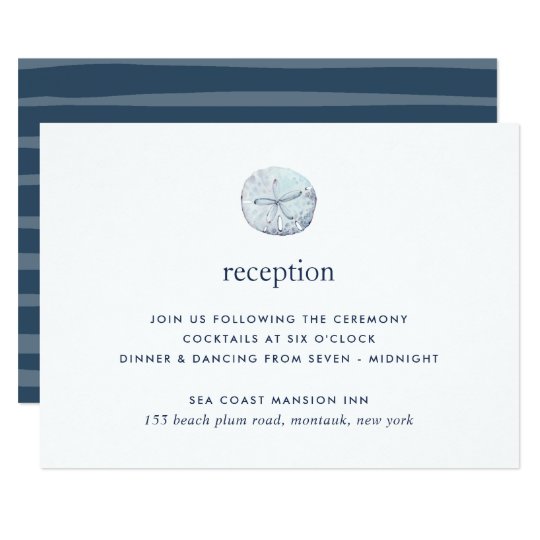 Sand Dollar Reception Card | Zazzle.com