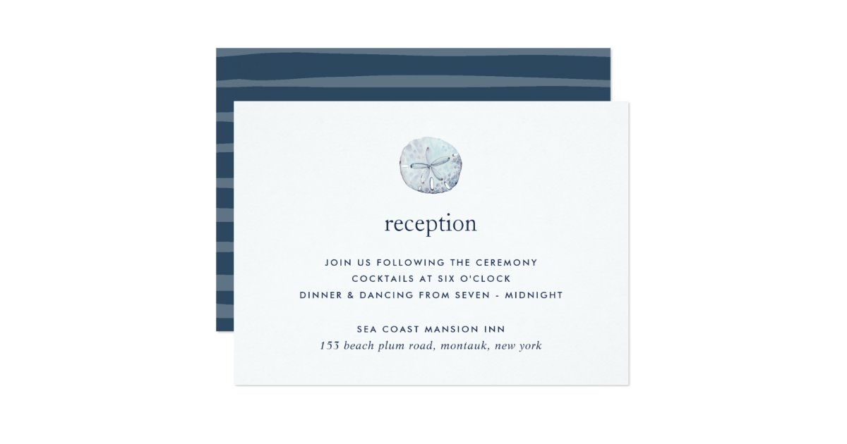 Sand Dollar Reception Card | Zazzle.com