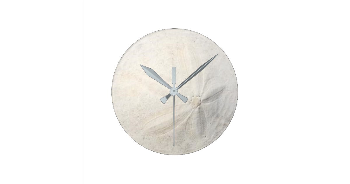 Sand Dollar Round Clock | Zazzle.com
