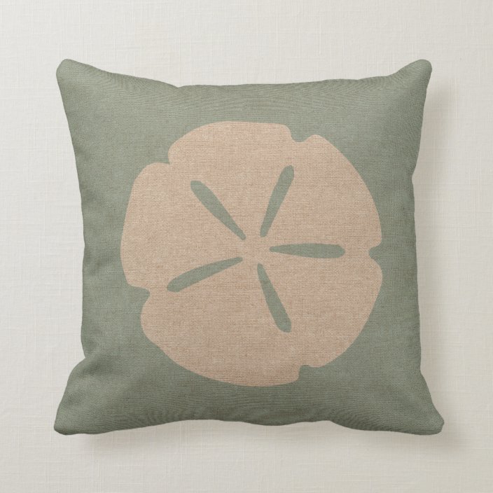 Sand Dollar Sea Shell Seafoam Green Throw Pillow | Zazzle.com