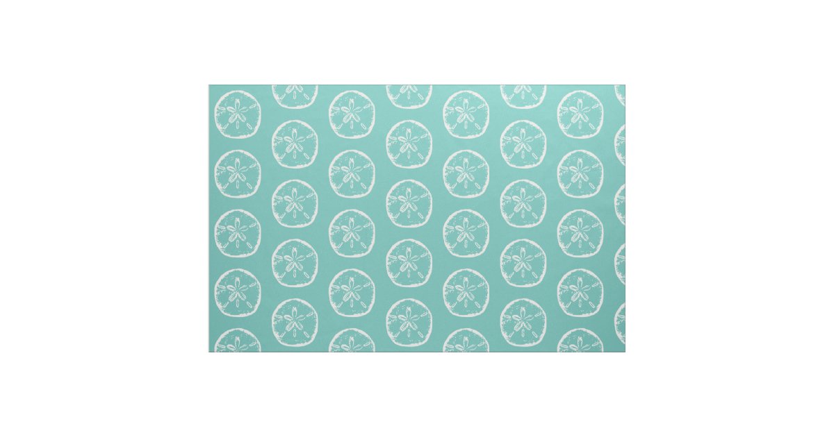 Sand dollar seashell beach theme textile fabric | Zazzle