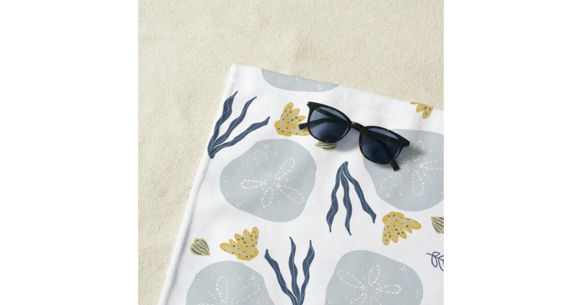 Sand Dollar Seashells Beach Pattern Beach Towel | Zazzle
