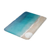 Sand Dollar Seashore Blue Ocean Bath Mat | Zazzle