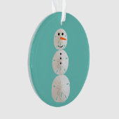 Sand Dollar Snowman Ornament | Zazzle