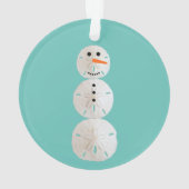 Sand Dollar Snowman Ornament | Zazzle