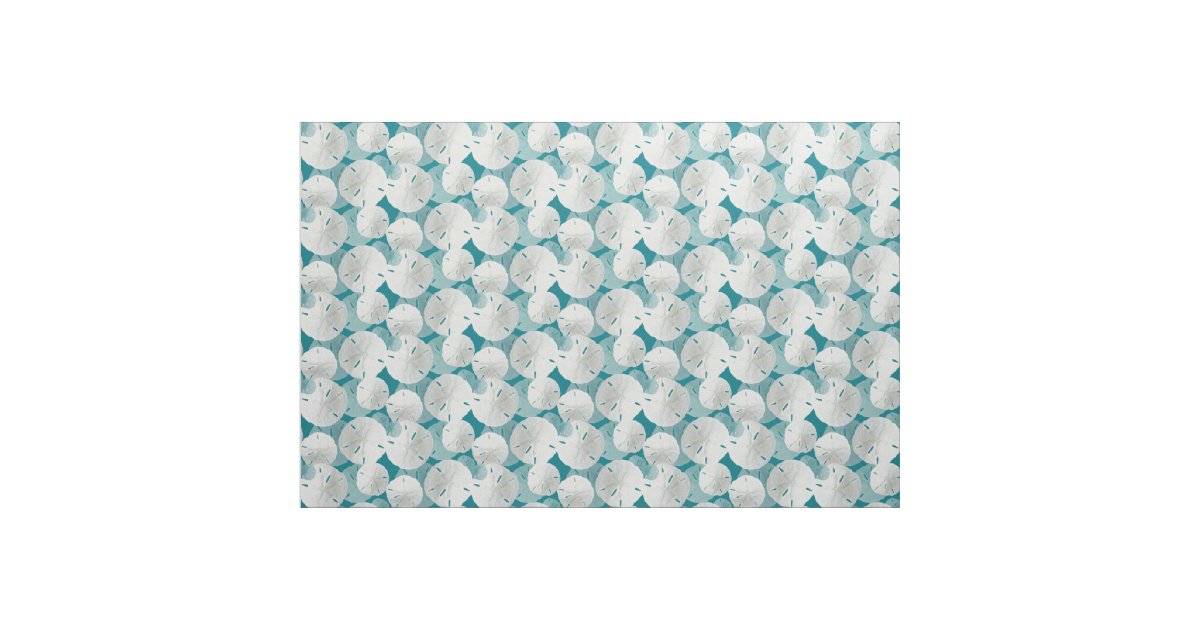 Sand Dollars Pattern Blue Fabric | Zazzle