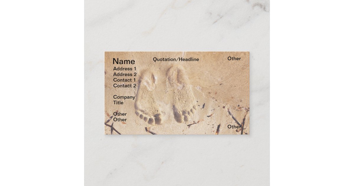 Sand feet business card | Zazzle