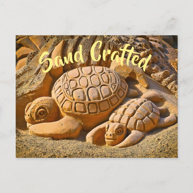 Sand Sea Turtle Postcard | Zazzle