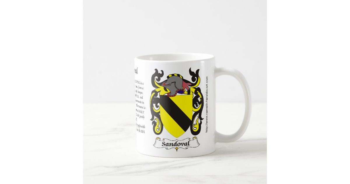 Sandoval Family Coat of Arms mug | Zazzle