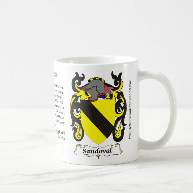 Sandoval Family Coat of Arms mug | Zazzle