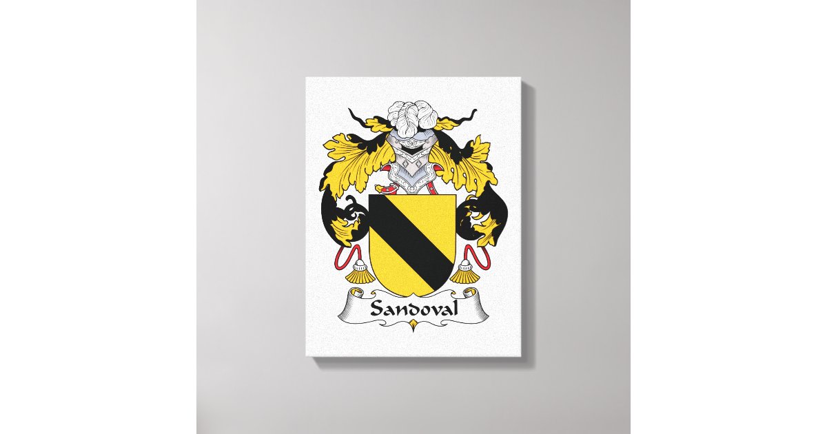 Sandoval Family Crest Canvas Print | Zazzle