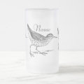 Sandpiper Shorebird Thunder_Cove Frosted Glass Beer Mug | Zazzle