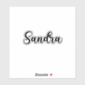 Sandra Name - Handwritten Calligraphy Sticker | Zazzle