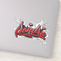 Sandra red Heart Graffiti Sticker | Zazzle