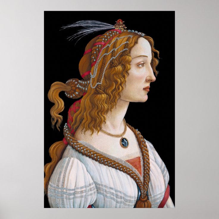 Sandro Botticelli - Portrait of Simonetta Vespucci Poster | Zazzle