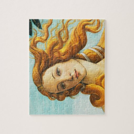 Sandro Botticelli The Birth of Venus Face Detail Jigsaw Puzzle | Zazzle
