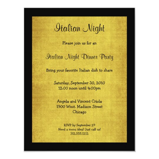 Sandstone Background Italian Night Party Invite | Zazzle.com