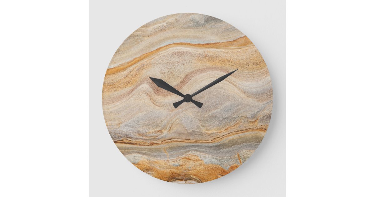 Sandstone Background - Sand, Stone Rock Customized Large Clock | Zazzle