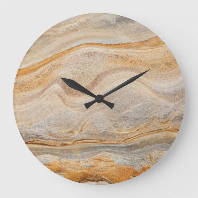 Sandstone Background - Sand, Stone Rock Customized Large Clock | Zazzle