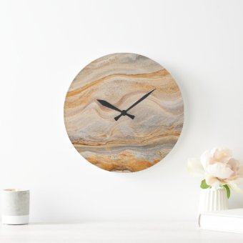 Sandstone Background - Sand, Stone Rock Customized Large Clock | Zazzle
