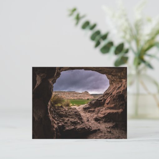 Sandstone Cave In Stormy Weather - Moab - Utah Postcard | Zazzle